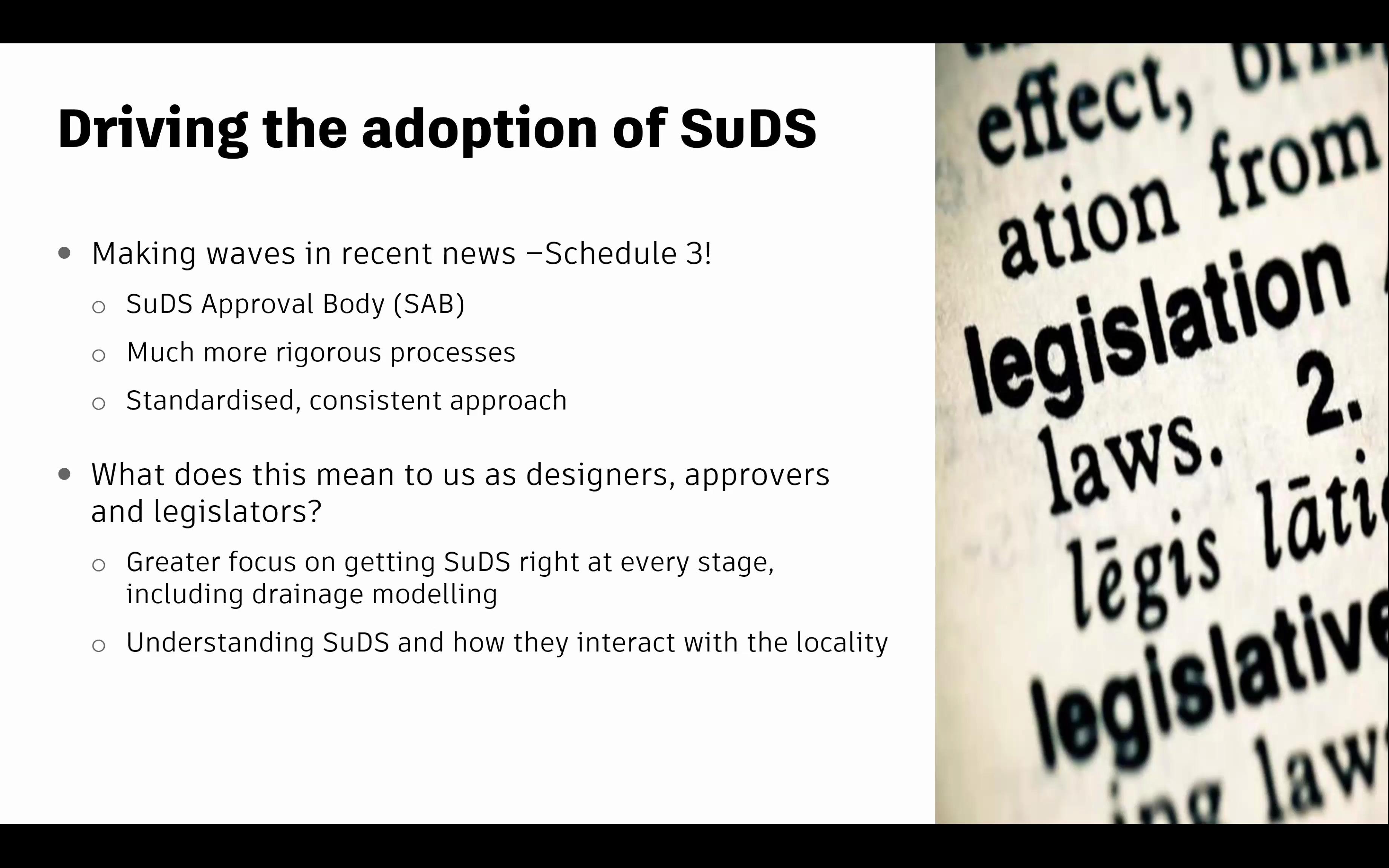 Driving Best Practice for the design of Sustainable Drainage Systems ...