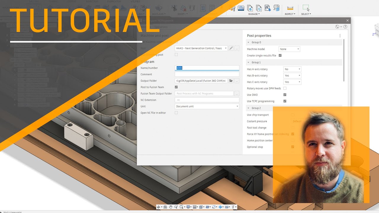 Tutorial Post Process Using The New Nc Program Autodesk
