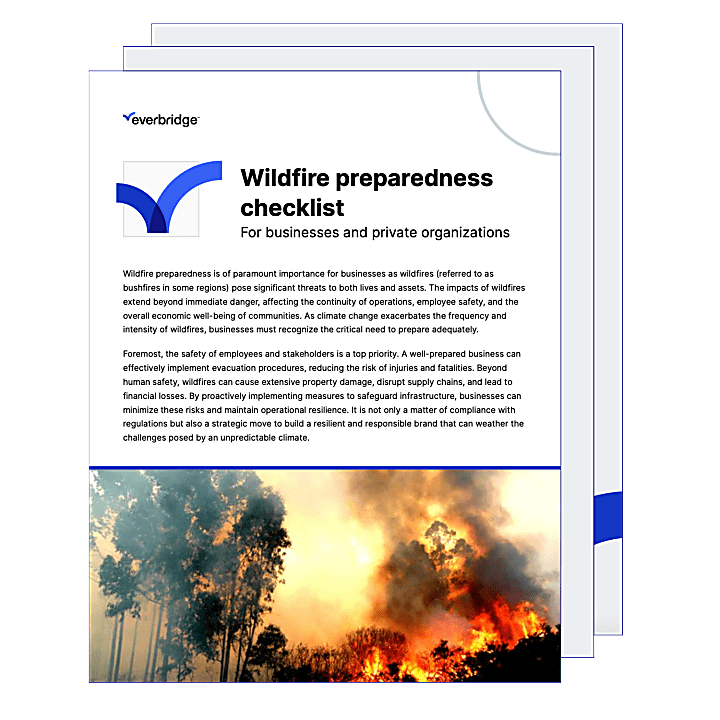 Everbridge Wildfire Preparedness Checklist | everbridge.com