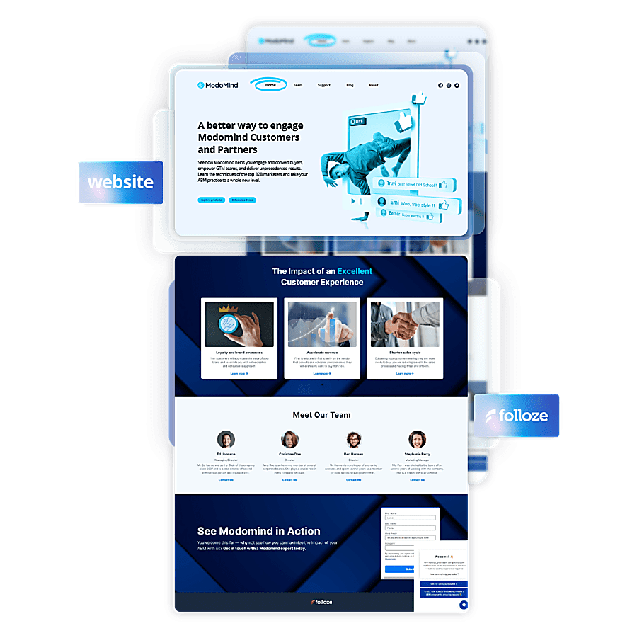 Maximize B2B Website Personalization & Conversion with Folloze Website Engager | SaaS Solution ...