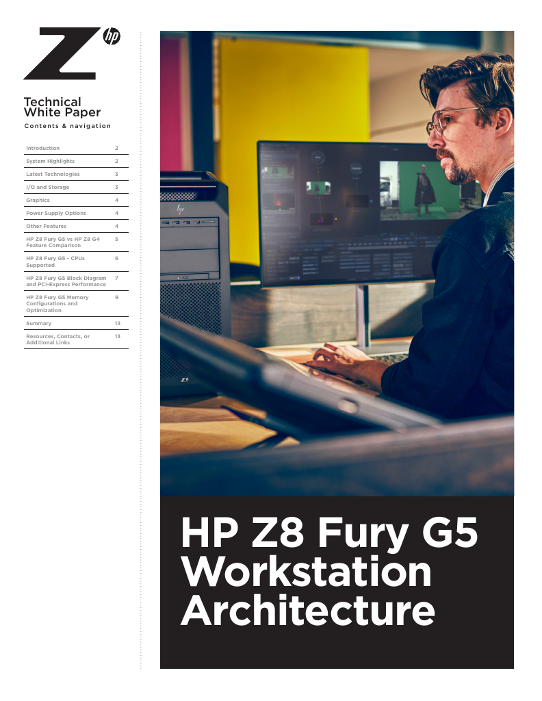 HP Z8 Fury G5 Workstation Architecture | hp.com
