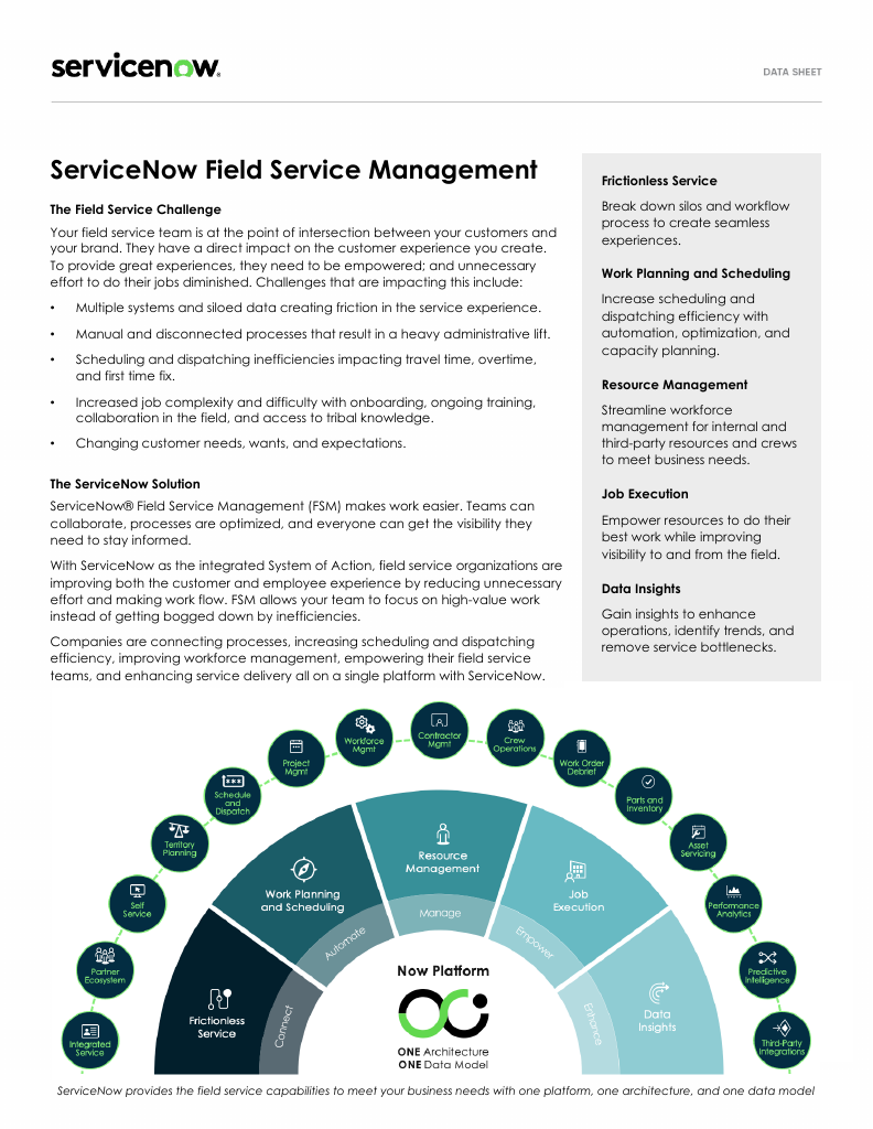 Field Service Management | servicenow.com