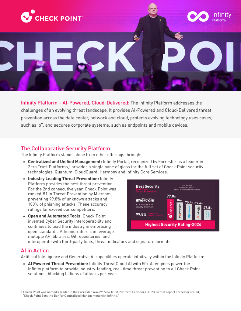 Check Point Infinity Platform Overview | Check Point Software