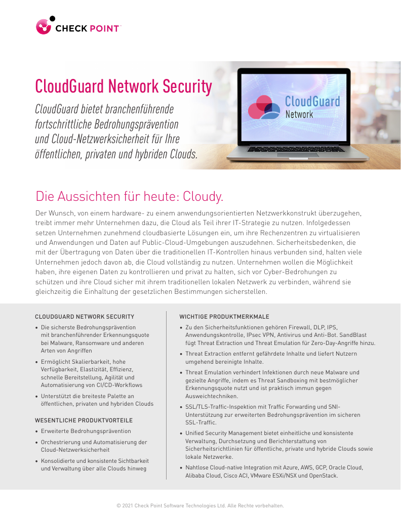 Lösungsübersicht | Übersicht über CloudGuard-Netzwerksicherheit Lösungen | Check Point Software