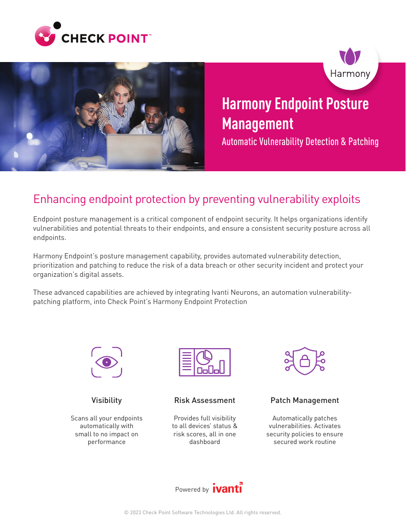 Harmony Endpoint Posture Management | Check Point Software
