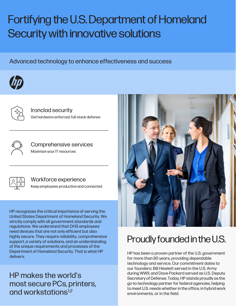 HP’s Tech Solutions for DHS | hp.com