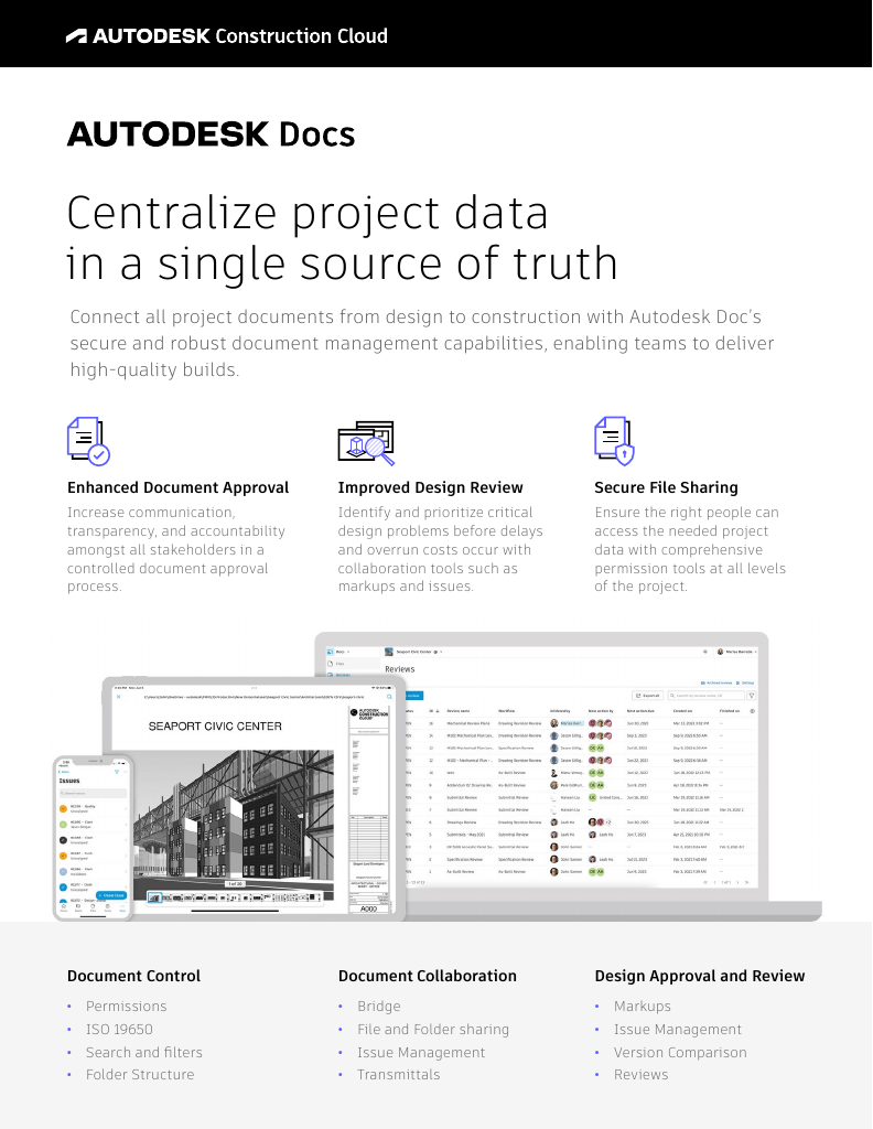 Autodesk Docs One Pager | Autodesk