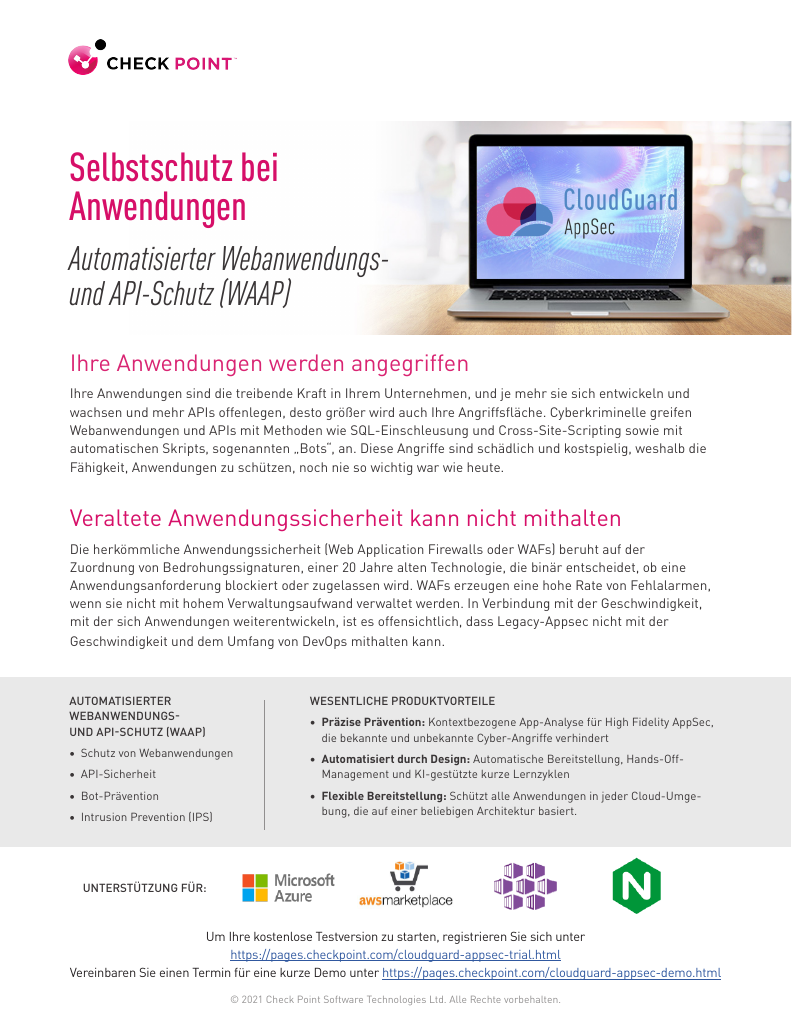 Lösungsübersicht | CloudGuard AppSec-Lösungsübersicht | Check Point Software