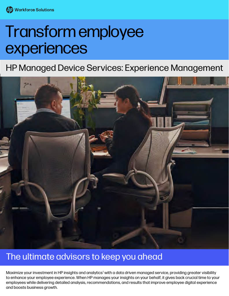 HP Managed Device Services Experience Management.pdf | hp.com