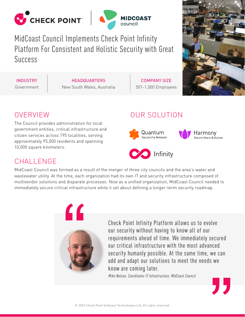 MidCoast Council Implements Check Point Infinity Platform.pdf | Check ...