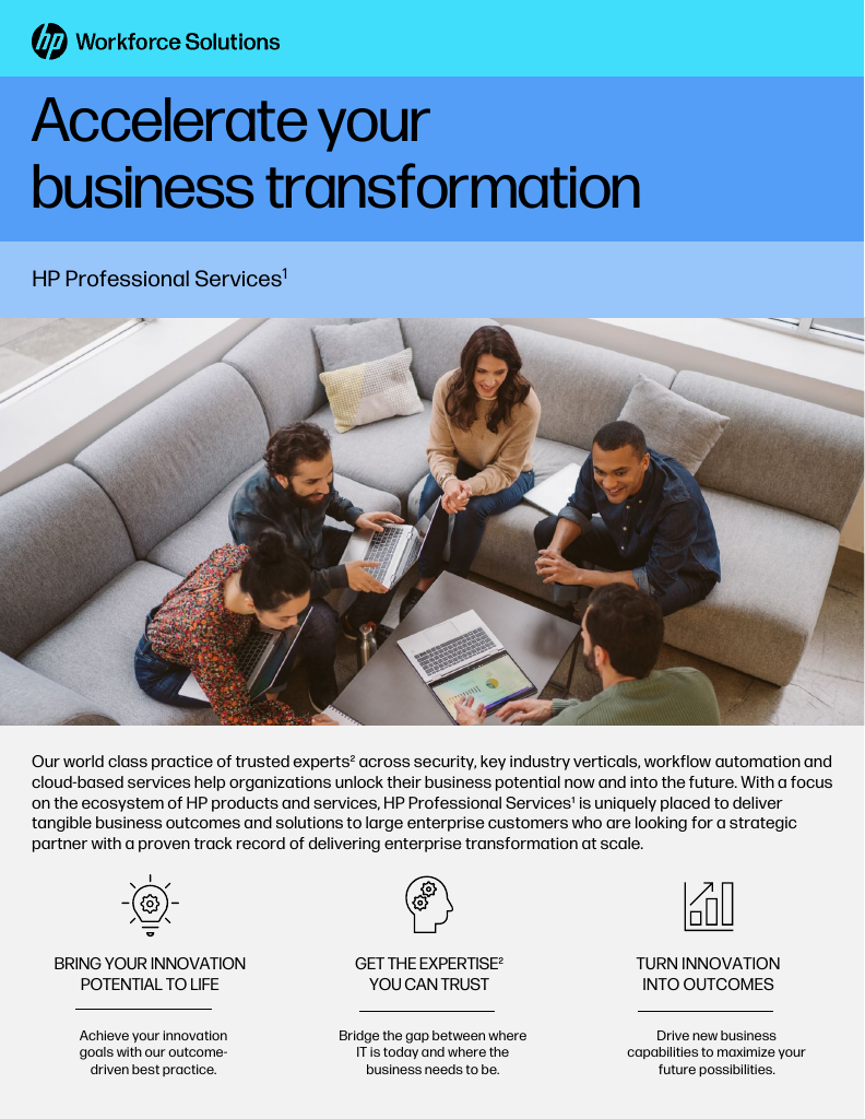 Professional Services- Accelerate your business transformation.pdf | hp.com