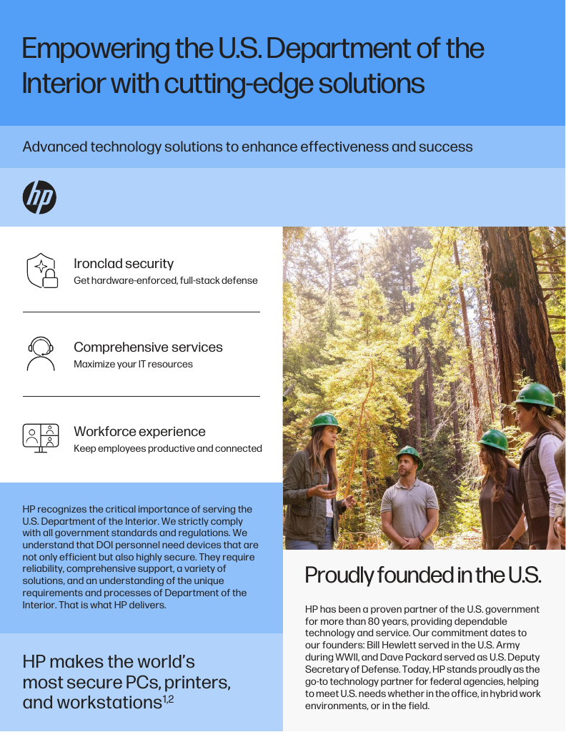 HP’s Tech Solutions for the U.S. Department of the Interior | hp.com