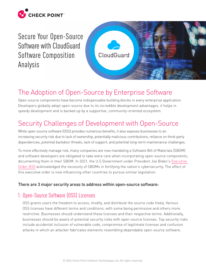 Solution Brief | CloudGuard Software Composition Analysis Solution ... Solution Brief | CloudGuard Software Composition Analysis Solution ...