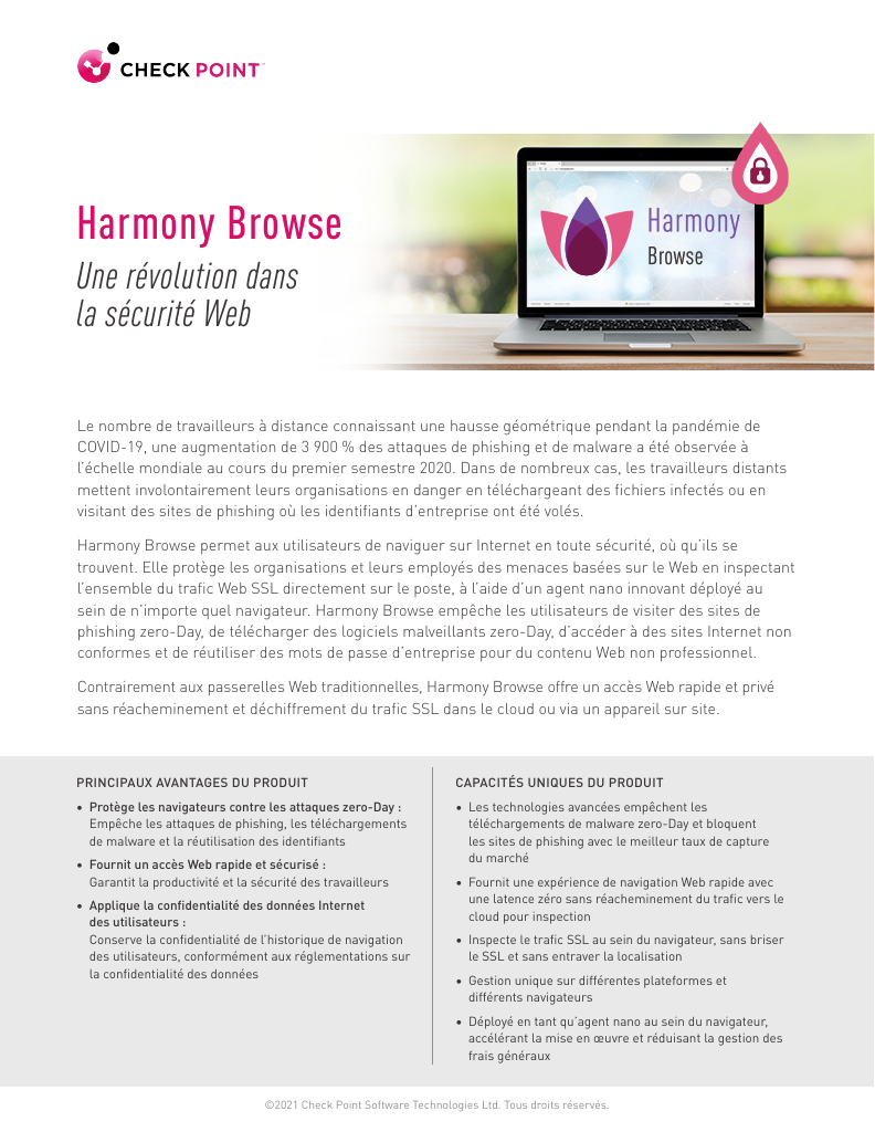 Solution Brief | Présentation des Solutions de Harmony Navigation | Check Point Software
