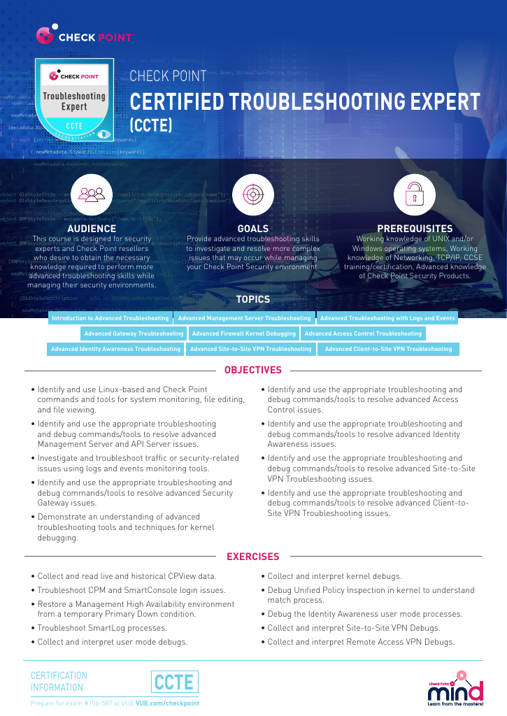 Course Overview | Certified Troubleshooting Expert (CCTE) R81.20 ... Course Overview | Certified Troubleshooting Expert (CCTE) R81.20 ...