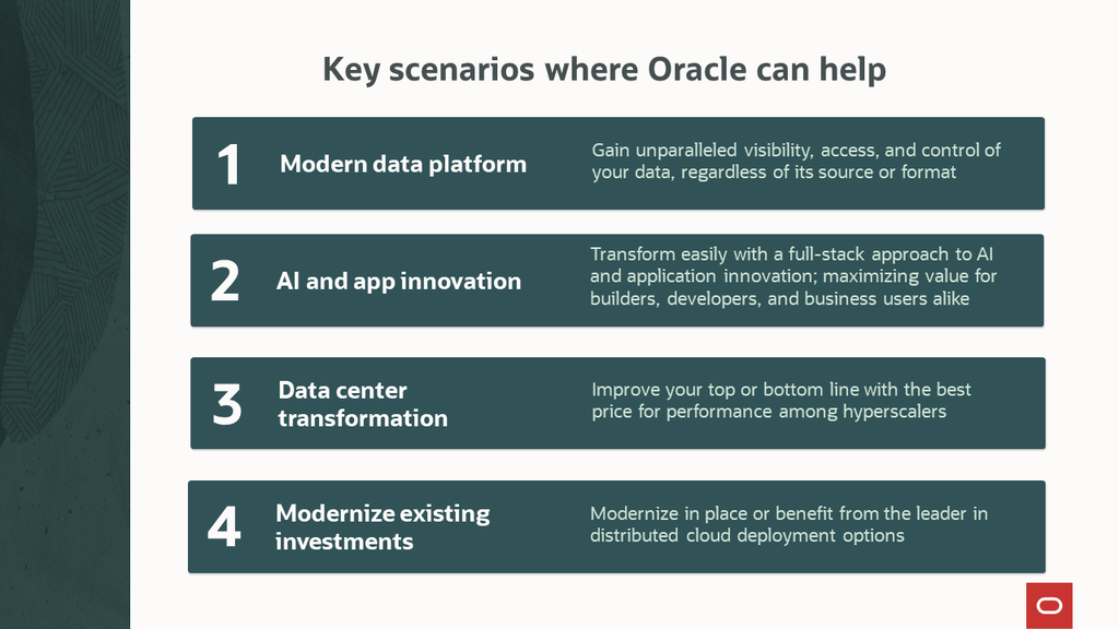 Scenarios offering | Oracle