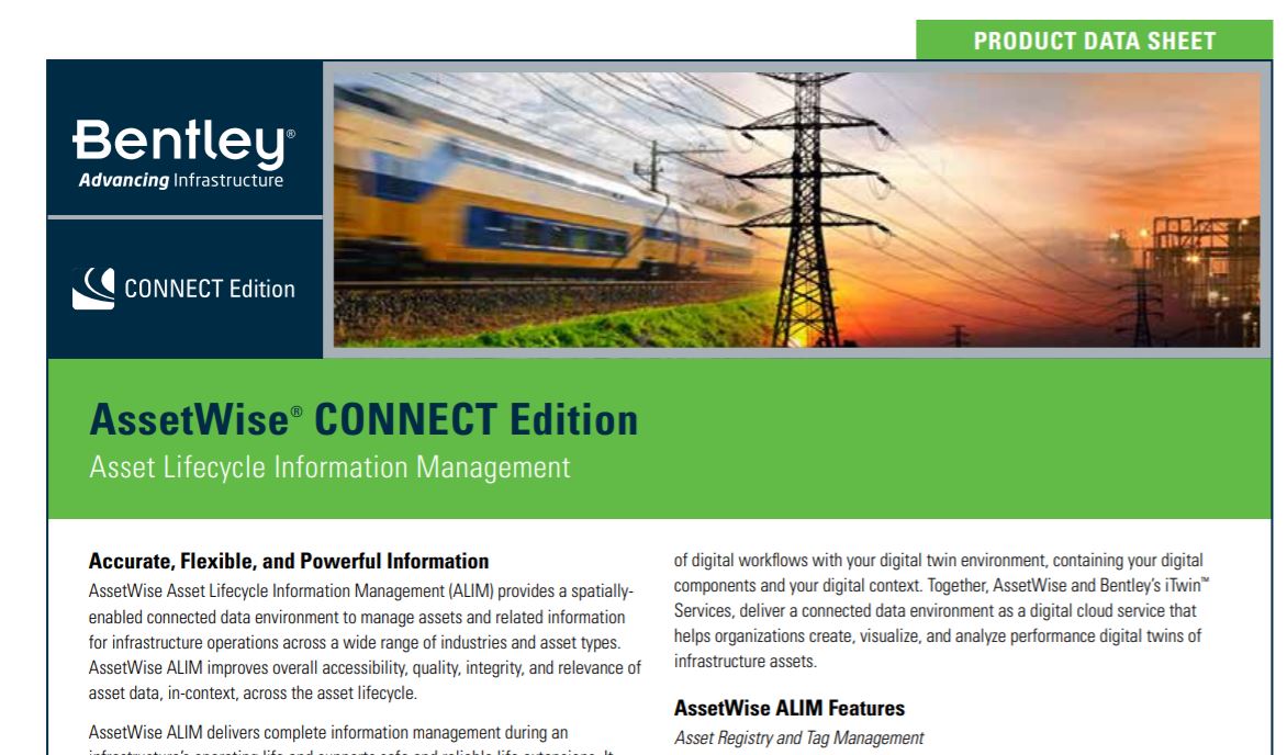 Data Sheet: AssetWise ALIM | bentley.com