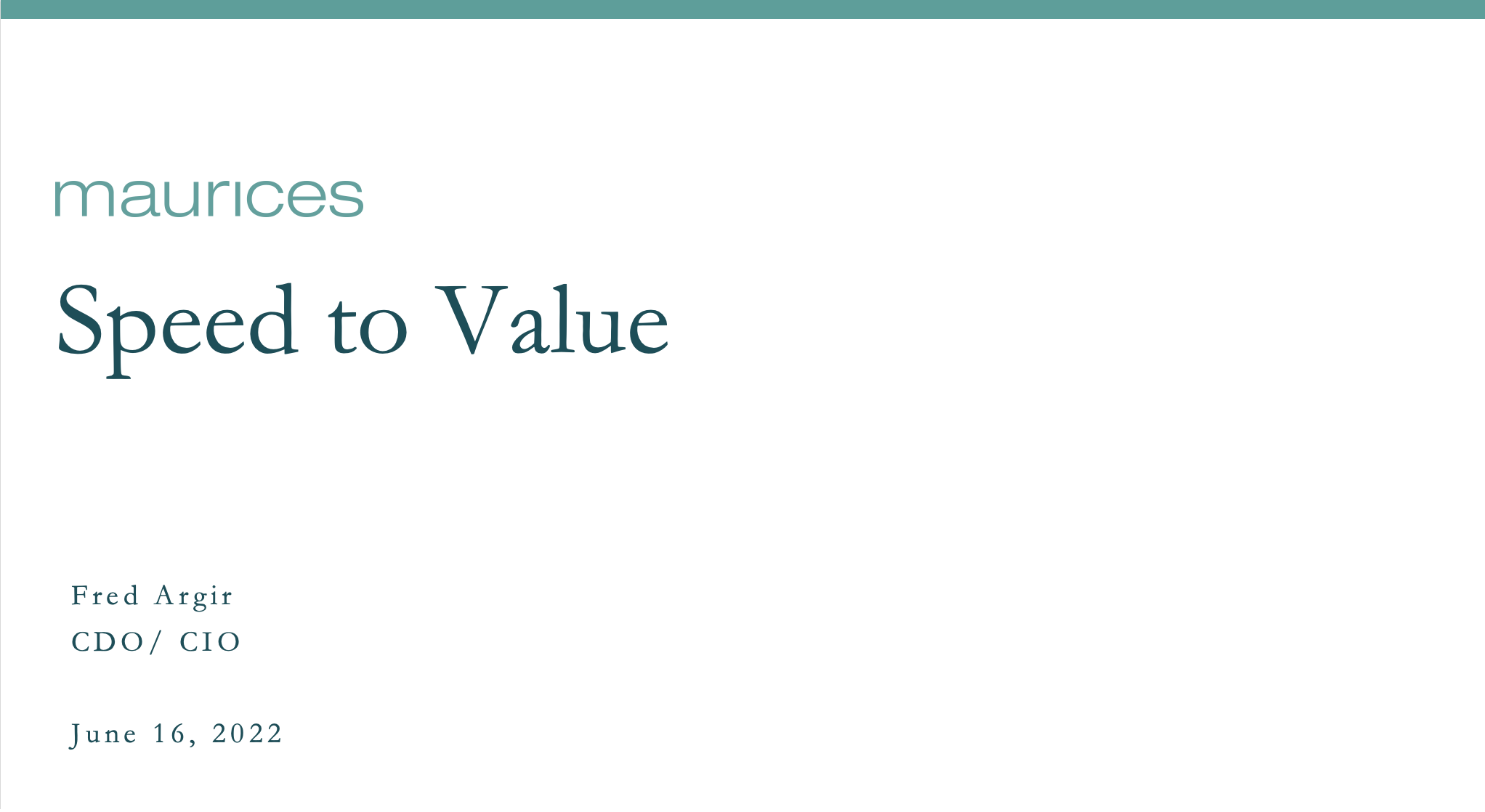 Maurices: Speed to Value | Oracle