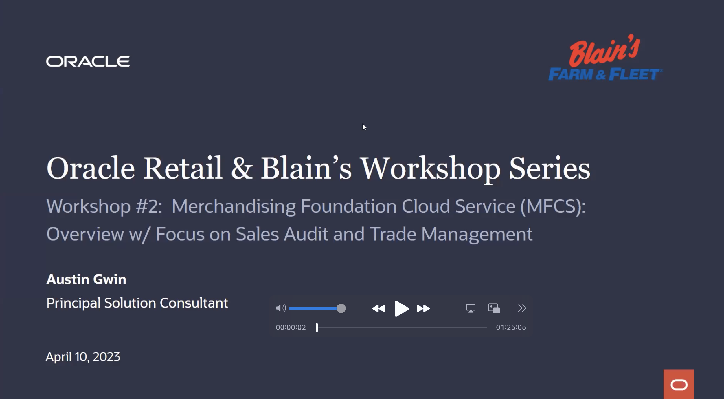 Workshop #2 Recording: Merchandising Foundation Cloud Service (MFCS ...