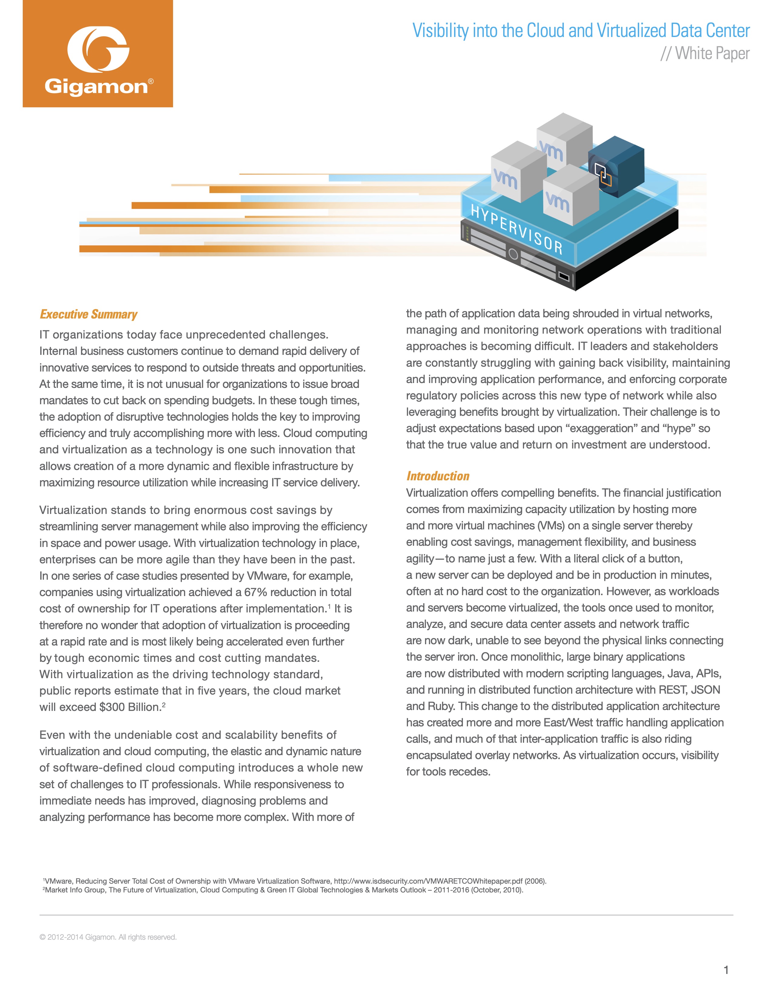 Whitepaper: Visibility into the Cloud and Virtualized Data Center ... Whitepaper: Visibility into the Cloud and Virtualized Data Center ...