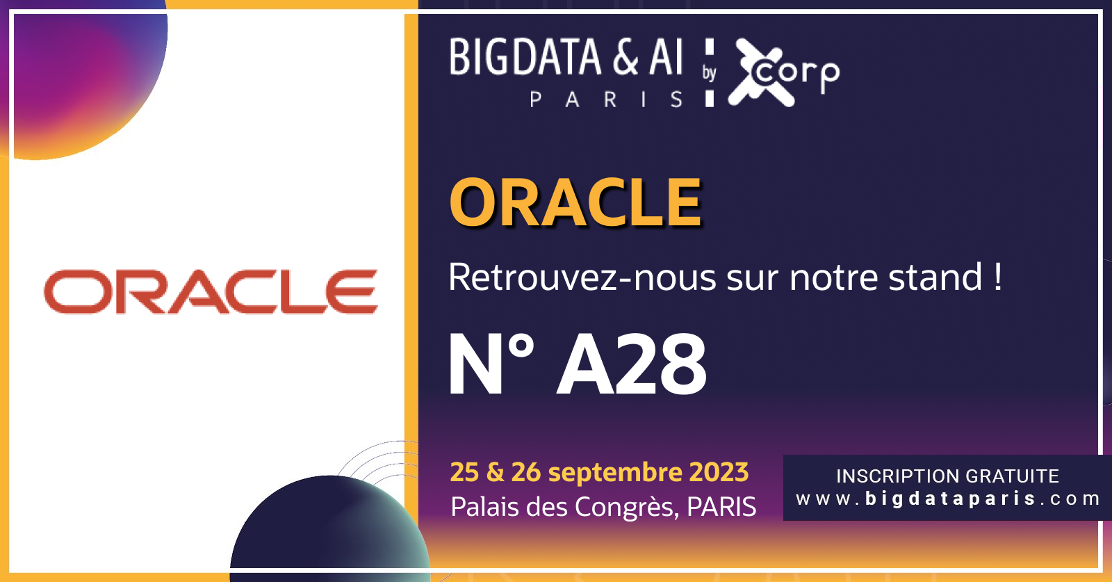 Oracle Sponsor Big Data & AI Paris 2023 | Oracle