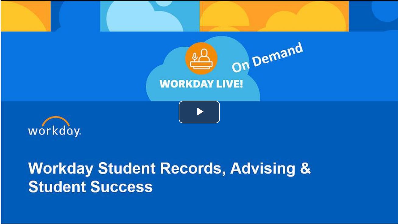 Workday Student Records, Advising and Student Success for Higher ...