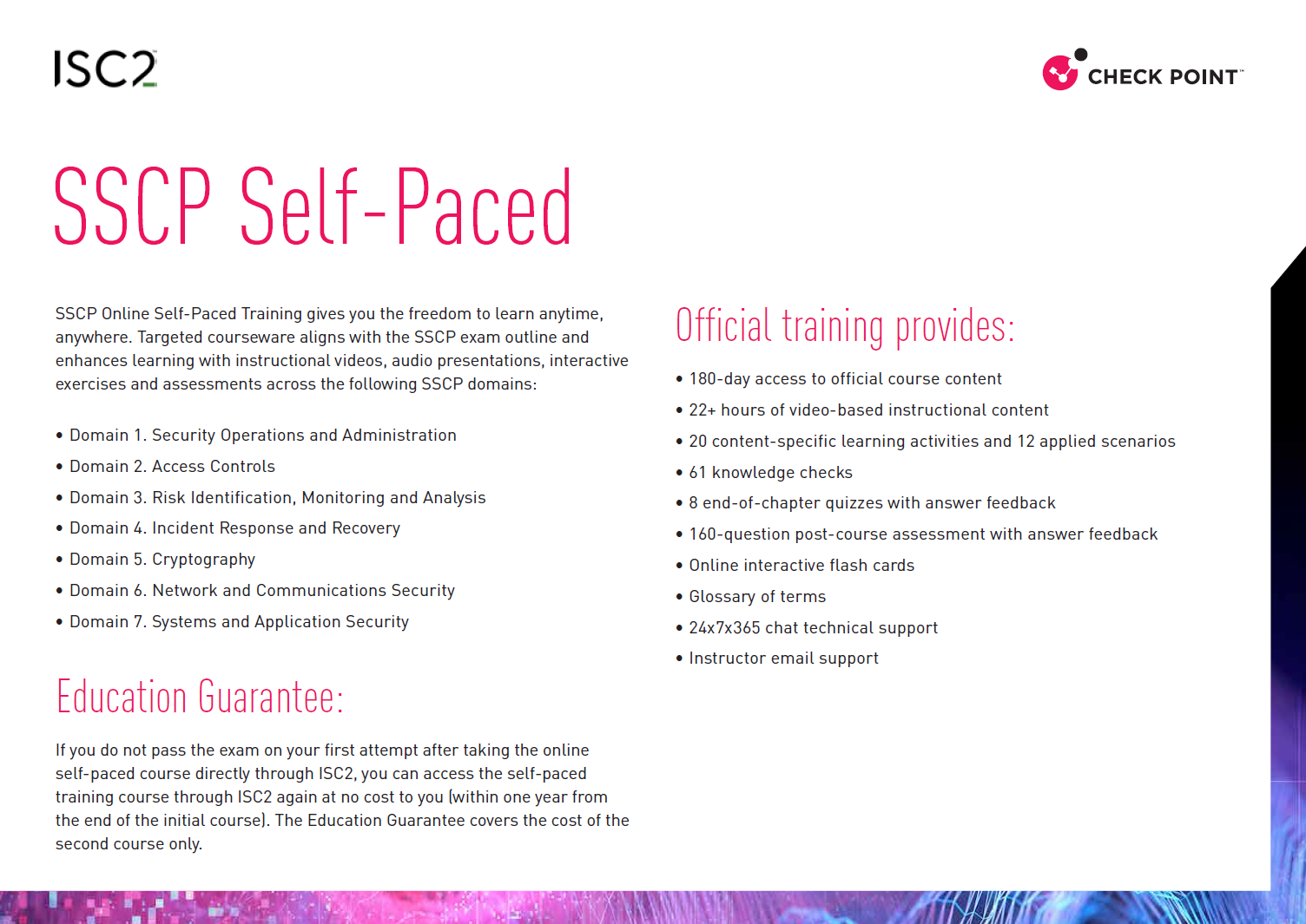 Course Overview | ISC2's SSCP Self-Paced Course | Check Point Software