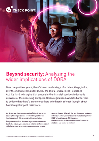 Report | Beyond Security: Analyzing the Wider Implications of DORA | Check Point Software