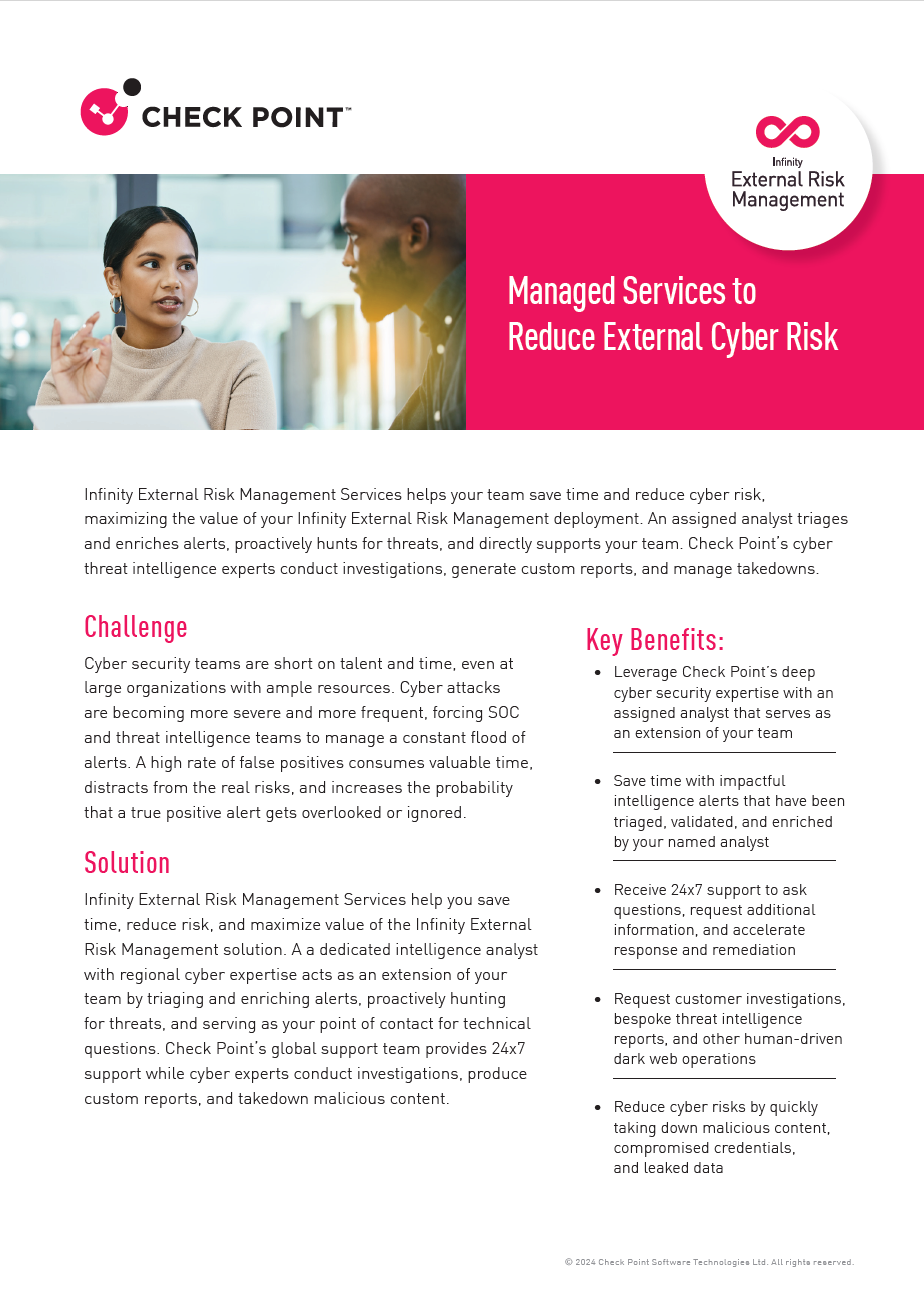 Solution Brief Infinity External Risk Management Services Solution