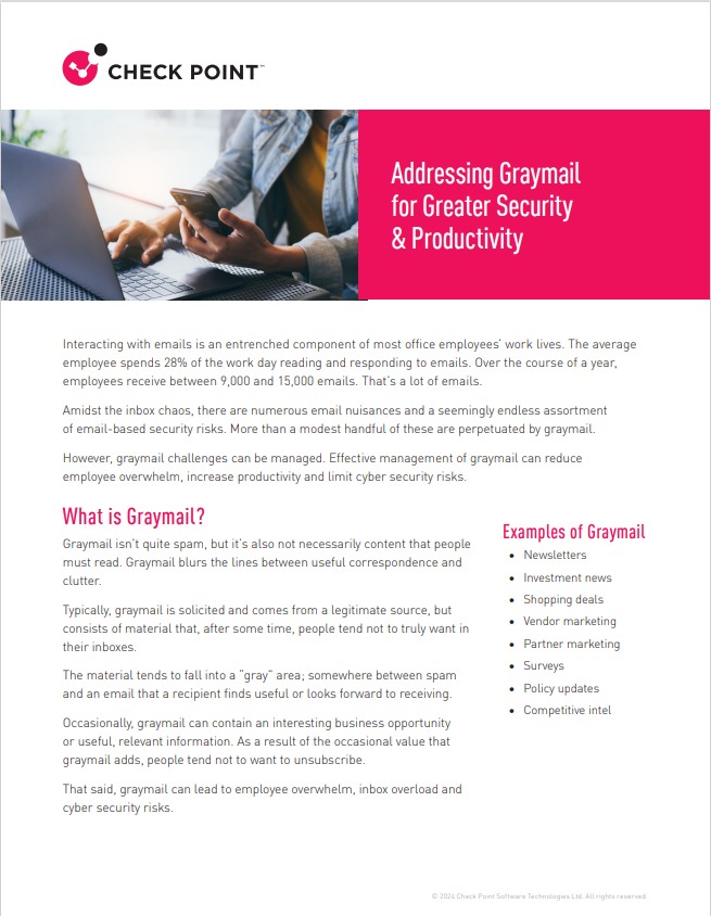 Solution Brief | Addressing Graymail for Greater Security ...
