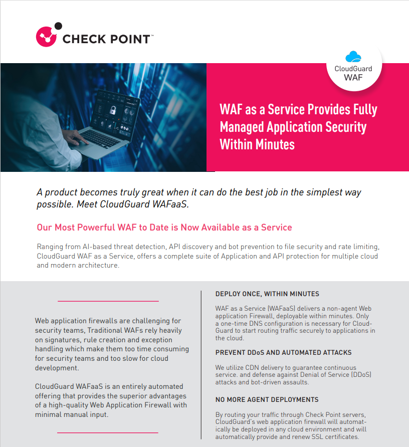Solution Brief | CloudGuard WAFaaS | Check Point Software