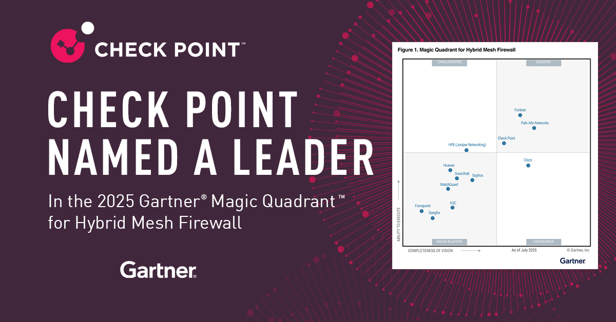 Report | Gartner® Magic Quadrant™ for Hybrid Mesh Firewalls, 2025 | Check Point Software
