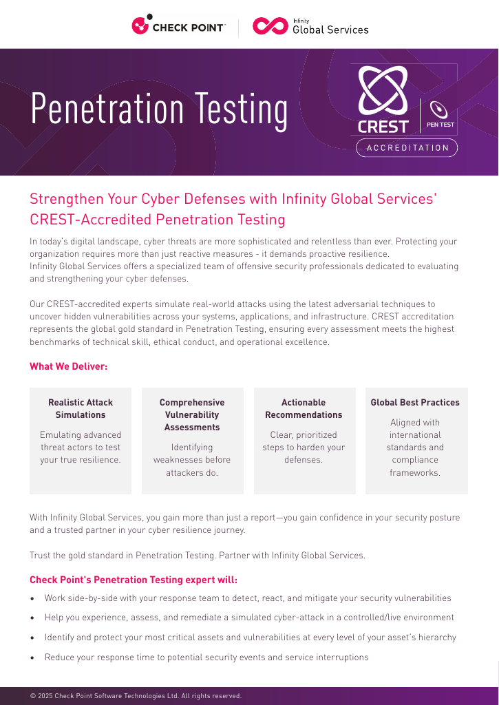 Datasheet | Penetration Testing - CREST Accreditation | Check Point ...