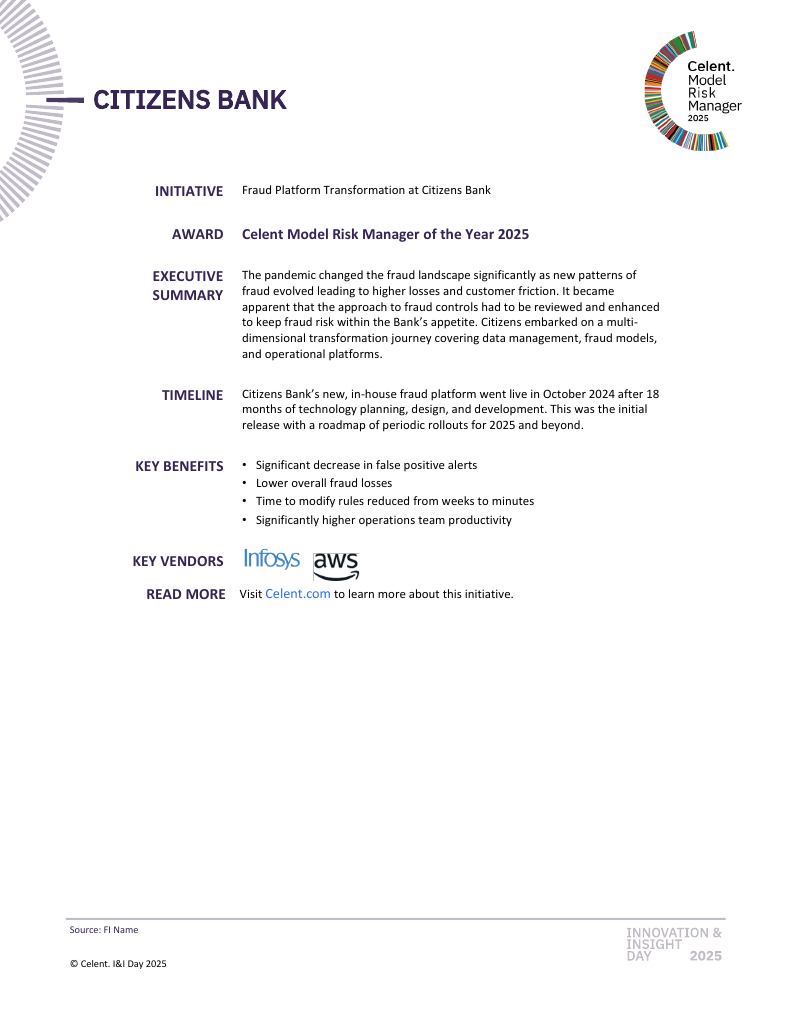 Citizens Bank One Pager | Celent