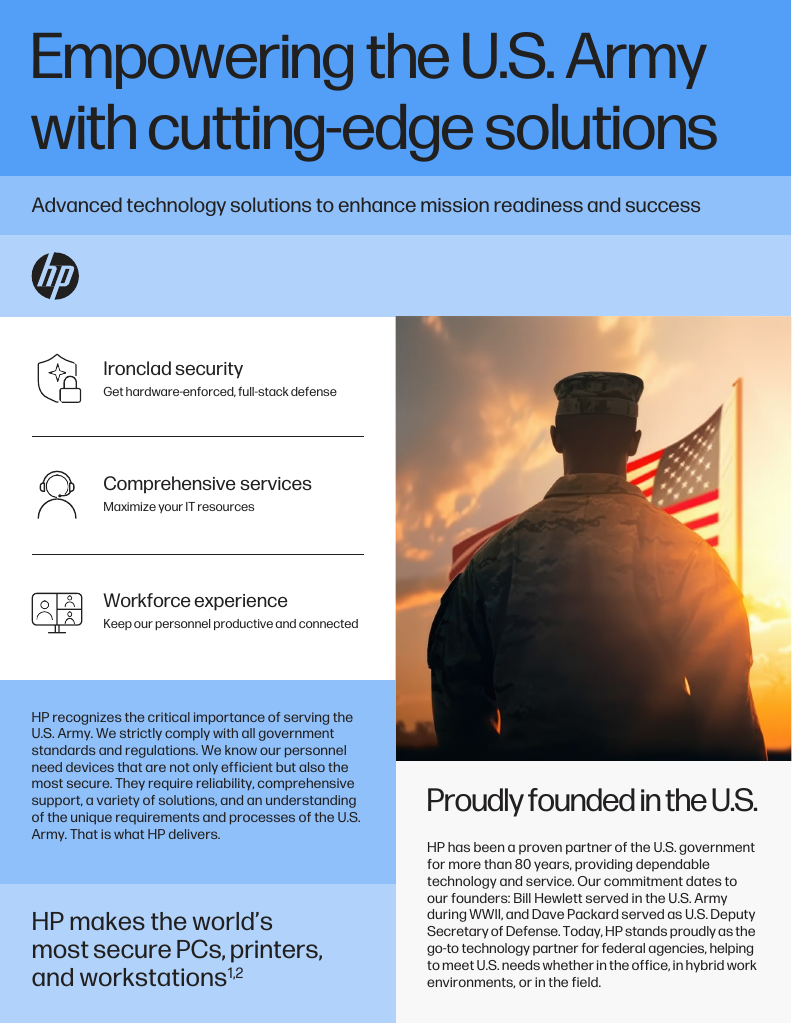 HP Tech Solutions for U.S. Army | hp.com