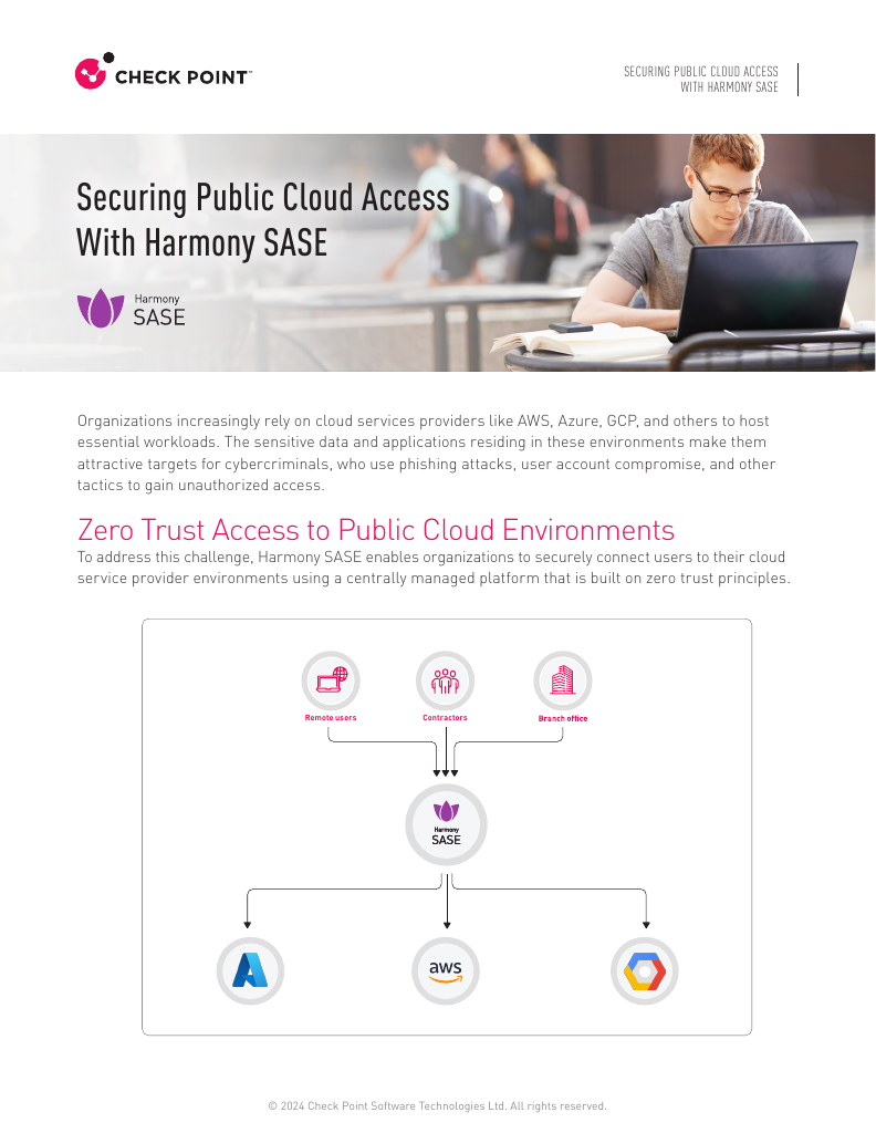 Buyer's Guide | Securing Public Cloud Access with Harmony SASE | Check Point Software