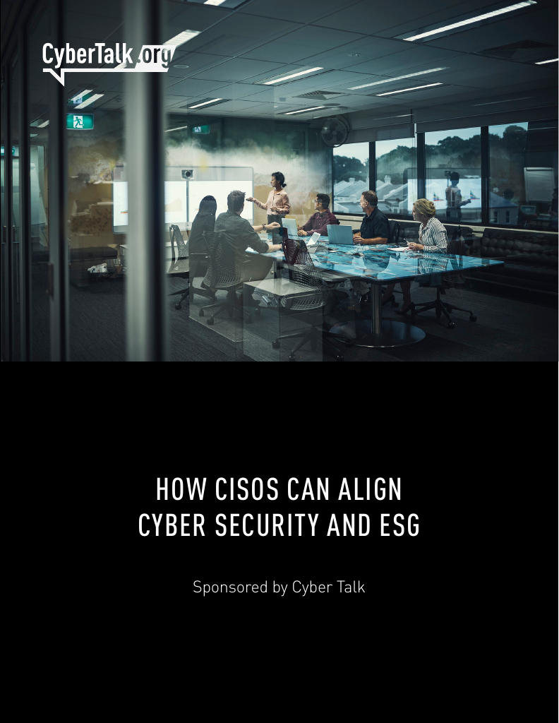 Report How Cisos Can Align Cyber Security And Esg Check Point Software