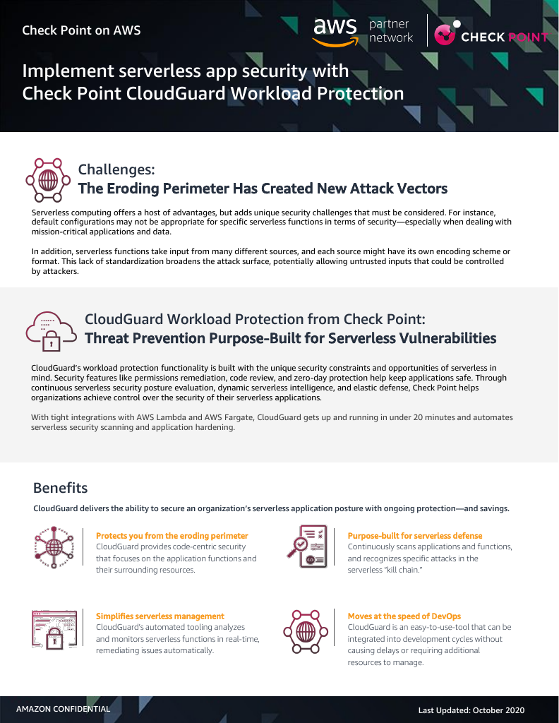 AWS and CloudGuard Workload Protection Solution Brief | Check Point ... AWS and CloudGuard Workload Protection Solution Brief | Check Point ...